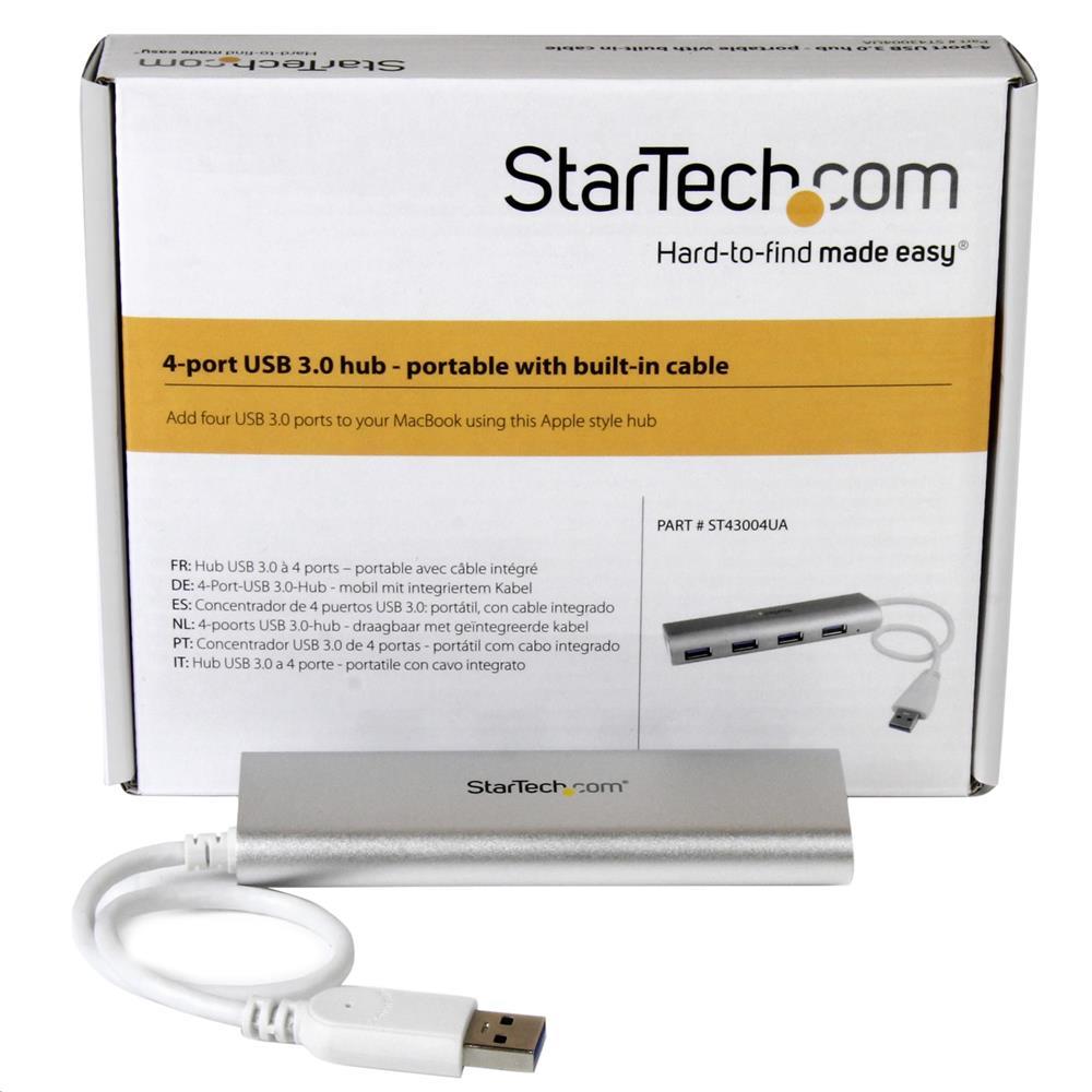 StarTech 4-Port Portable USB 3.0 Hub with Built-in ST43004UA | shopping ... StarTech 4-Port Portable USB 3.0 Hub with Built-in ST43004UA | shopping ...