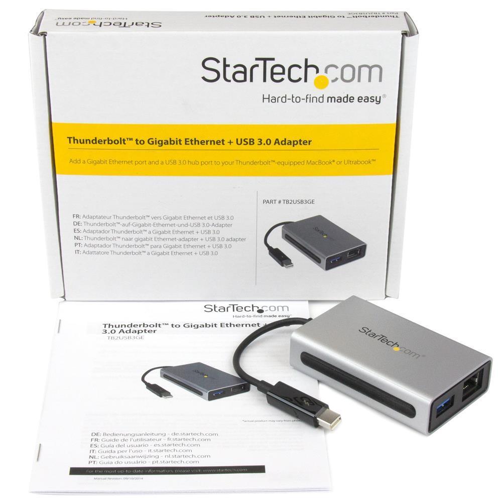 StarTech Thunderbolt to Gigabit Ethernet plus USB TB2USB3GE | shopping ... StarTech Thunderbolt to Gigabit Ethernet plus USB TB2USB3GE | shopping ...