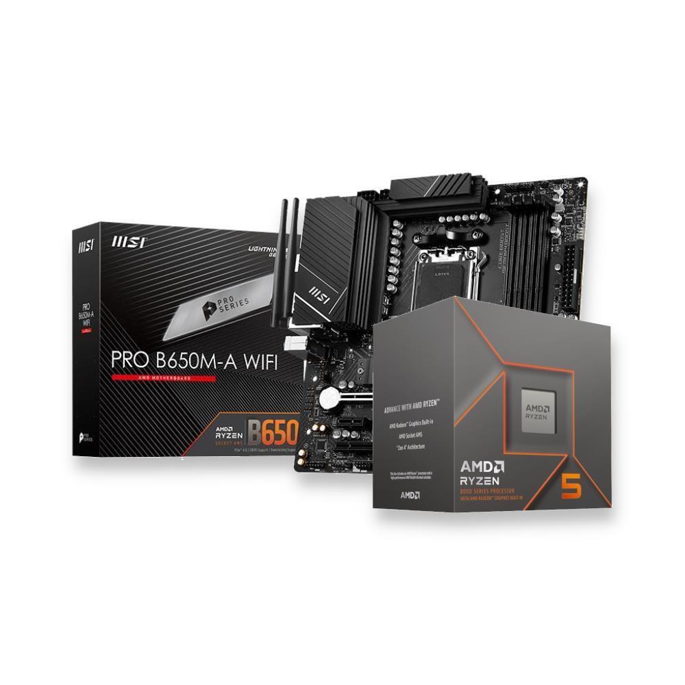 Bundle -- AMD Ryzen 5 8500G CPU+MSI PRO B650M-A WIFI DDR5 AMD AM5 WiFi ...