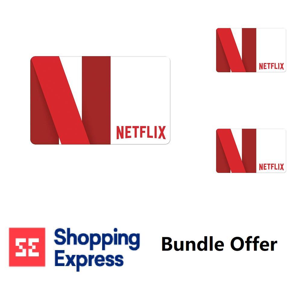 Bundle- Netflix $30 Gift Card 3-Pack Netflix-$30 x3pk | shopping ...