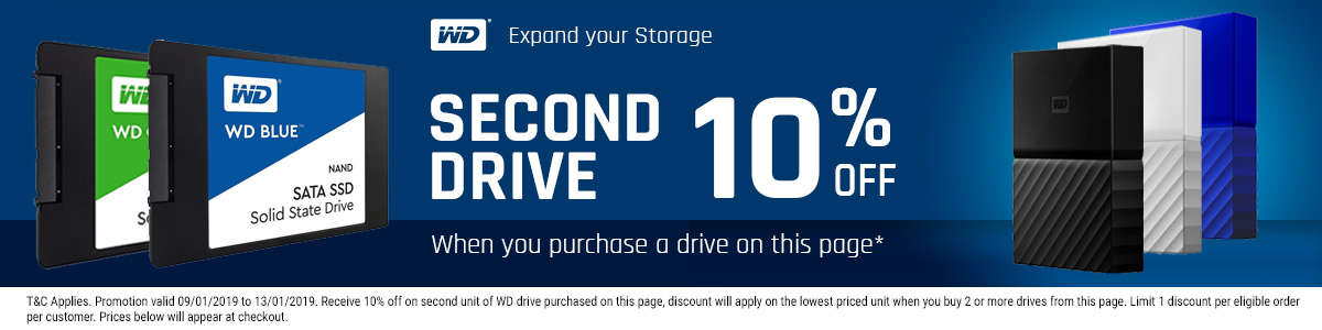 WD Expand your Storage | Second Drive 10% OFF
