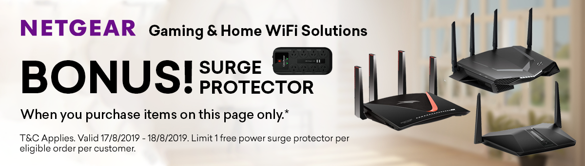 NETGEAR Gaming & Home WiFi Solutions - BONUS Surge Protector!